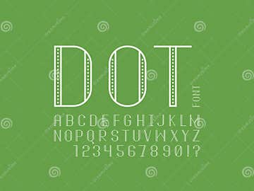 Dot font. Vector alphabet stock vector. Illustration of alphabet ...