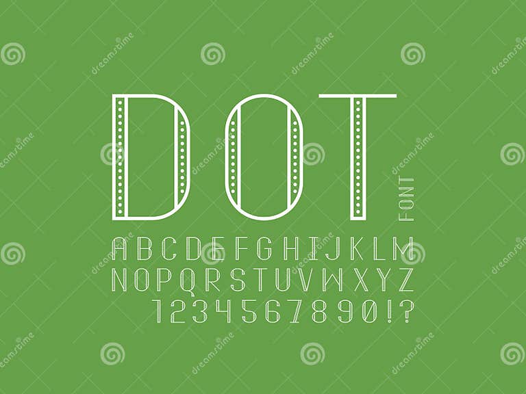 Dot font. Vector alphabet stock vector. Illustration of alphabet ...