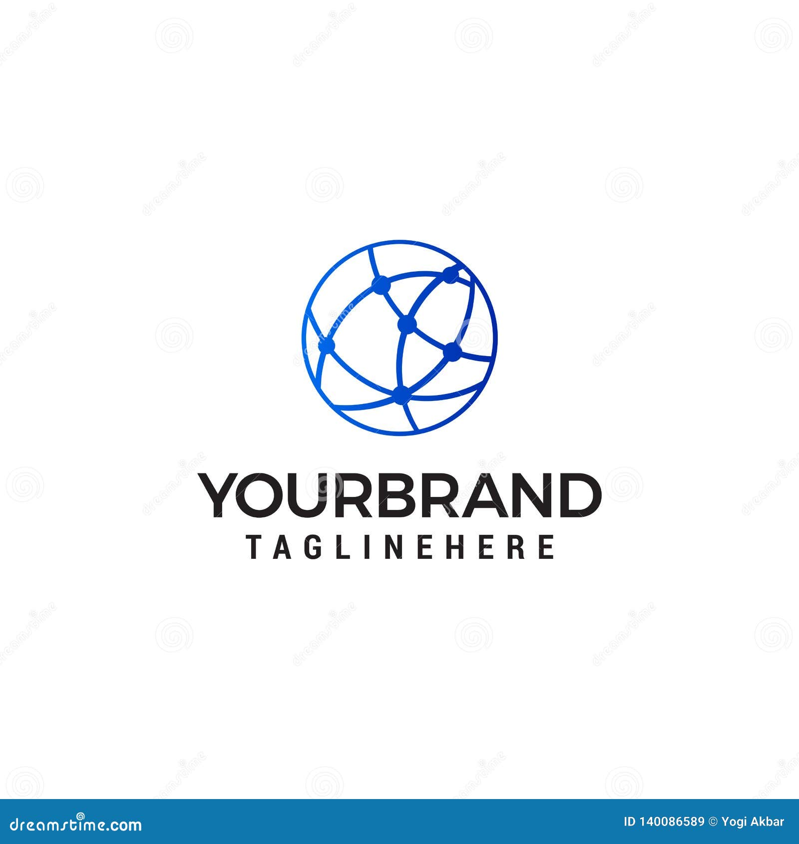 Dot Globe Connections Network Logo Template Stock Vector - Illustration ...