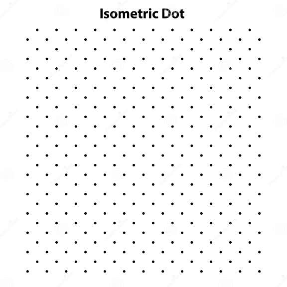 Dot Grid Vector Paper Graph Paper on White Background. Isometric Dot ...