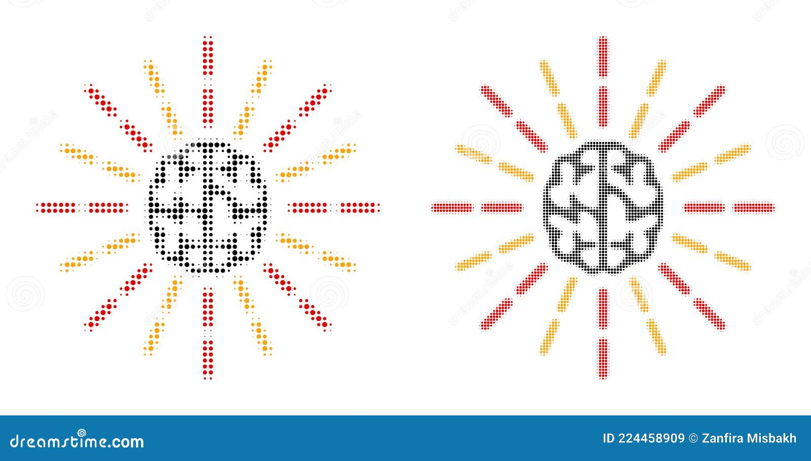 Dot Halftone Brain Shine Icon Stock Vector - Illustration of solar ...