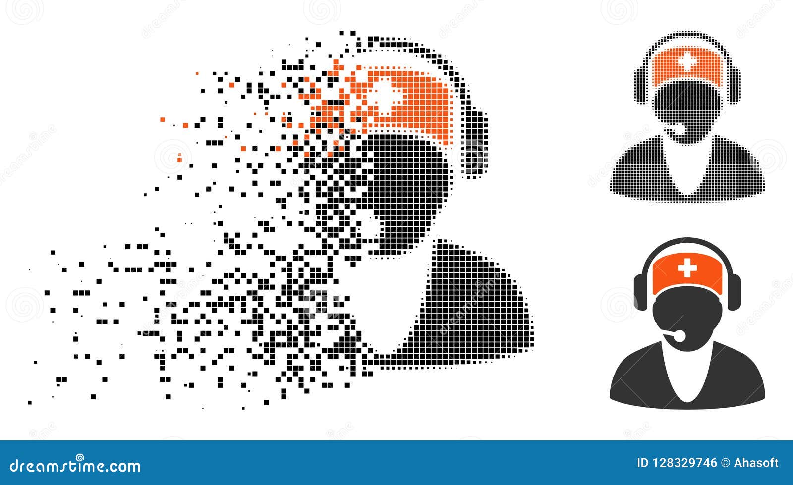 Dot Halftone Hospital Receptionist Icon Fracturado Ilustración del ... Dot Halftone Hospital Receptionist Icon Fracturado Ilustración del ...