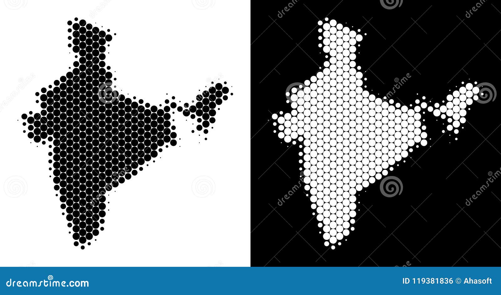 Dot Halftone India Map ilustración del vector. Ilustración de compuesto ...