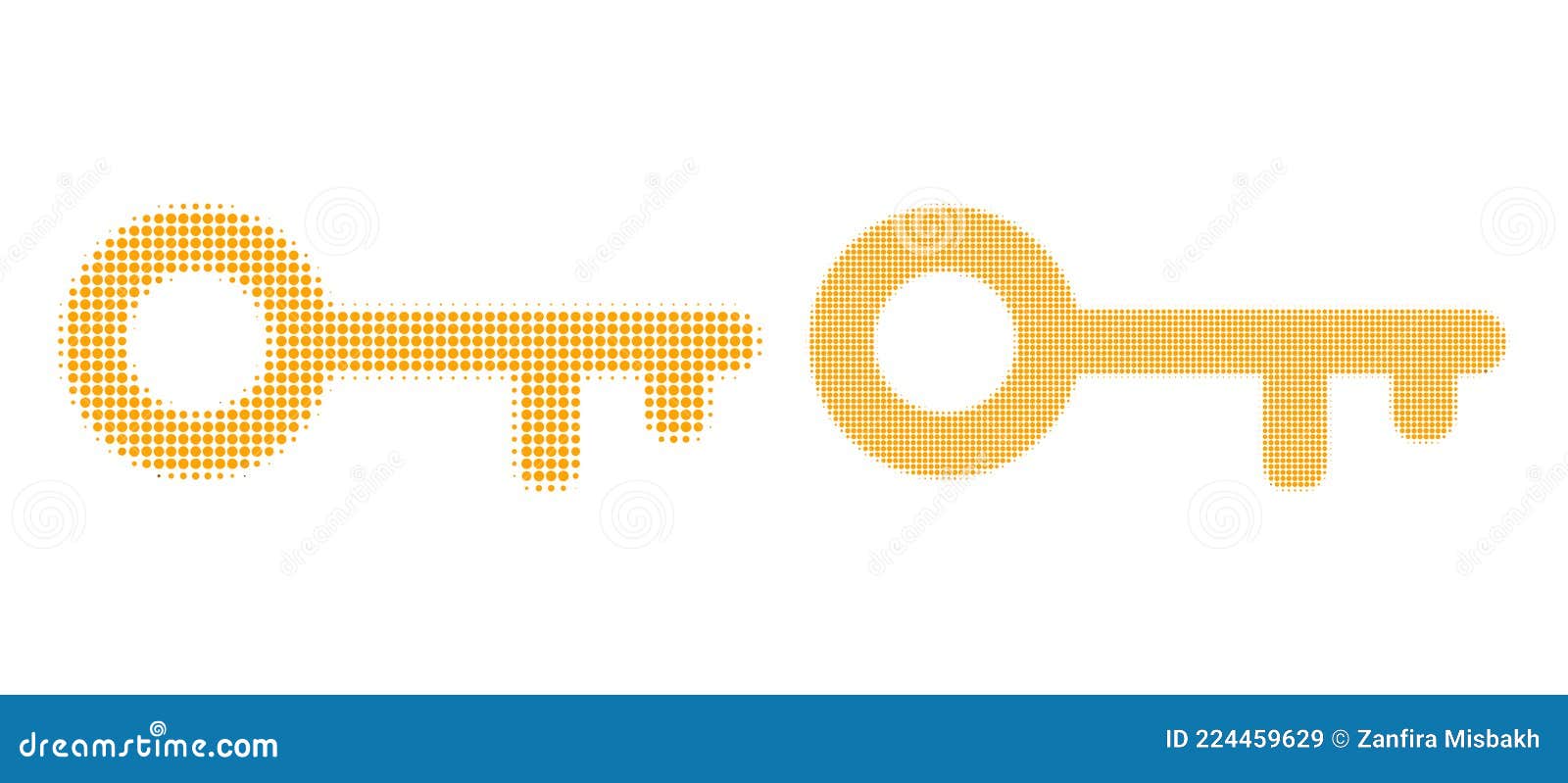 Dot Halftone Key Icon stock vector. Illustration of mosaic - 224459629