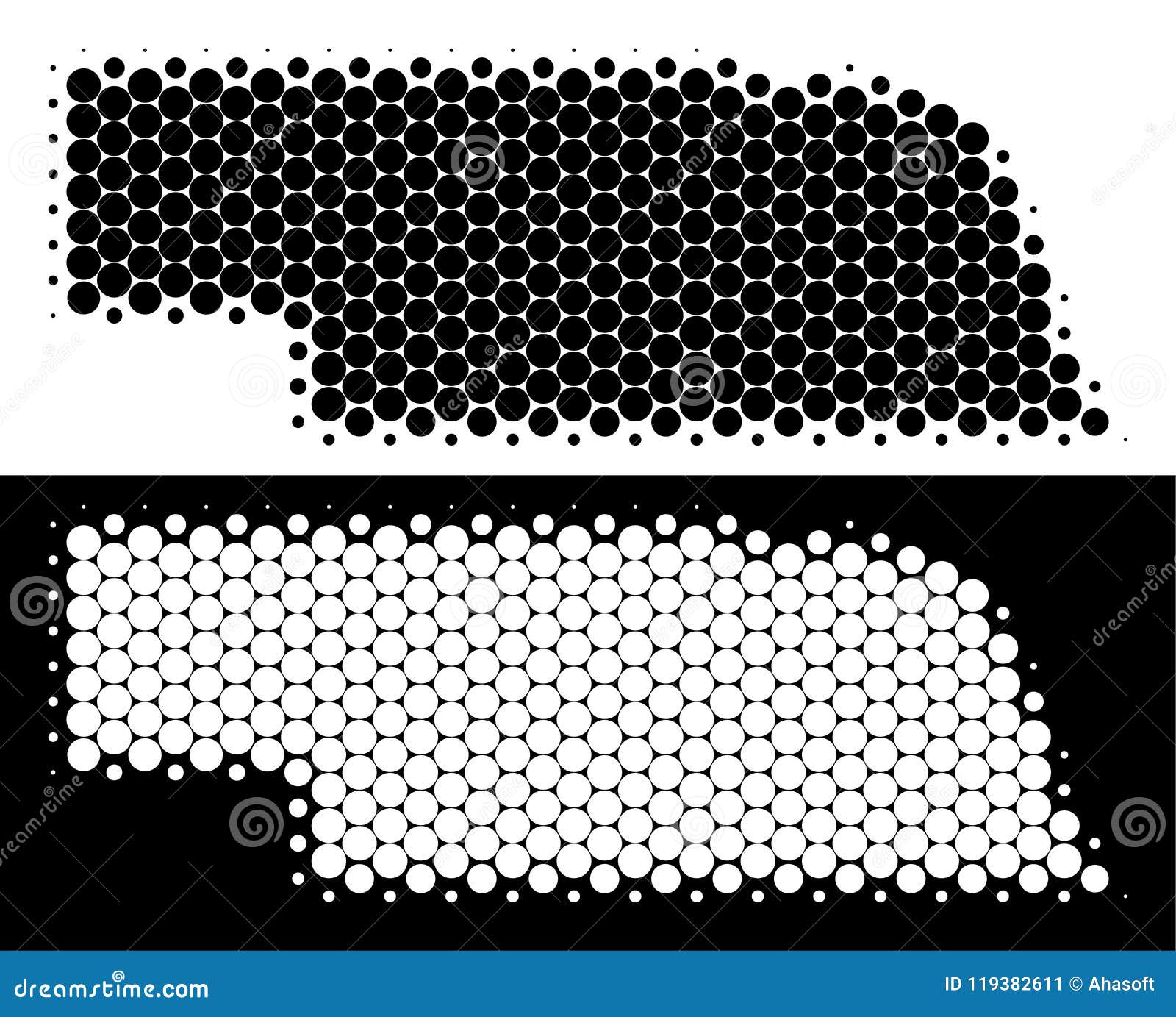 Dot Halftone Nebraska State Map Ilustración del Vector - Ilustración de ...