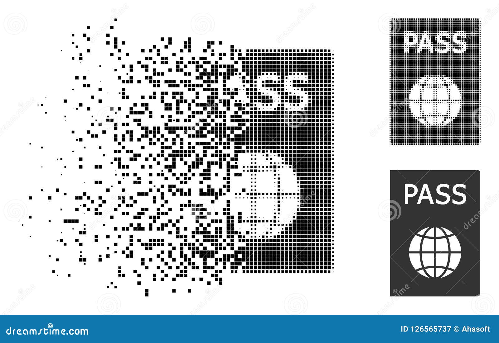 Dot Halftone Passport Icon Fracturado Ilustración del Vector ... Dot Halftone Passport Icon Fracturado Ilustración del Vector ...