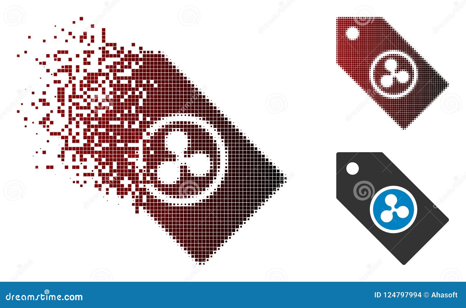 Dot Halftone Ripple Token Icon Fracturado Ilustración del Vector ... Dot Halftone Ripple Token Icon Fracturado Ilustración del Vector ...
