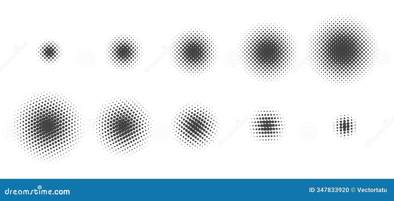 Dot Halftone Round Circle Gradients Stock Illustration - Illustration ...