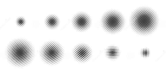 Dot Halftone Round Circle Gradients Stock Illustration - Illustration ...