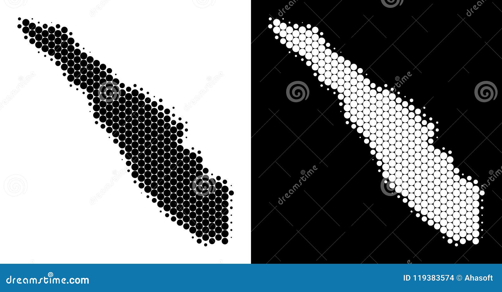 Dot Halftone Sumatra Island Map Ilustración del Vector - Ilustración de ...