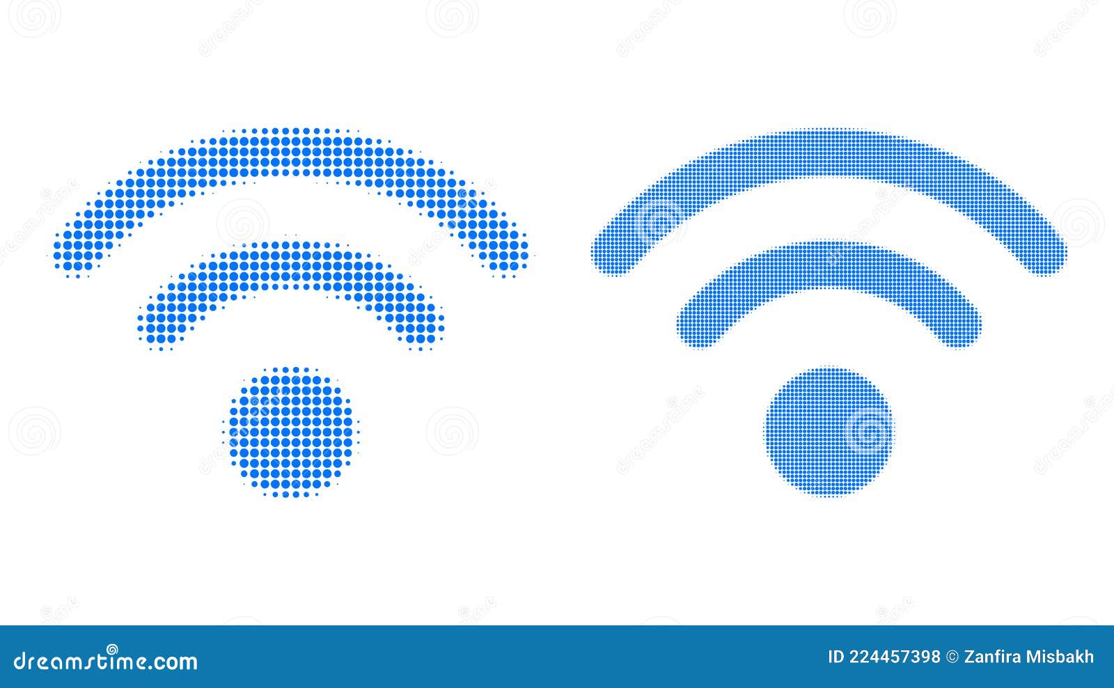 Dot Halftone Wi-Fi Source Icon Stock Vector - Illustration of sharing ...