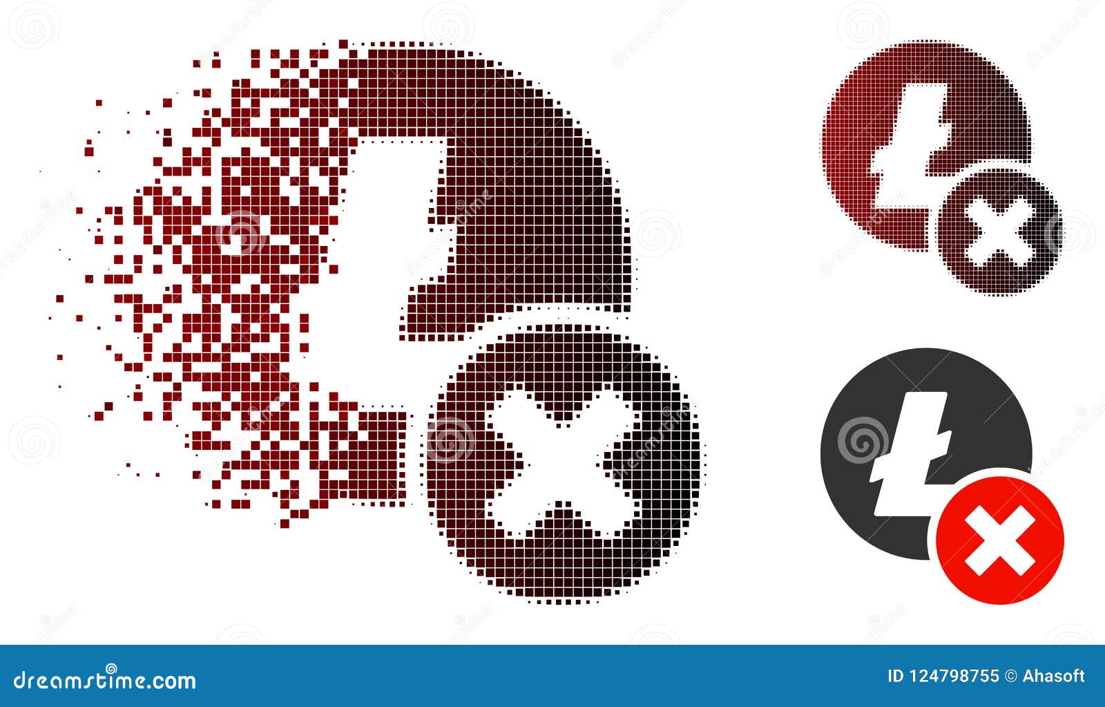 Dot Halftone Wrong Litecoin Icon Descompuesto Ilustración del Vector ... Dot Halftone Wrong Litecoin Icon Descompuesto Ilustración del Vector ...