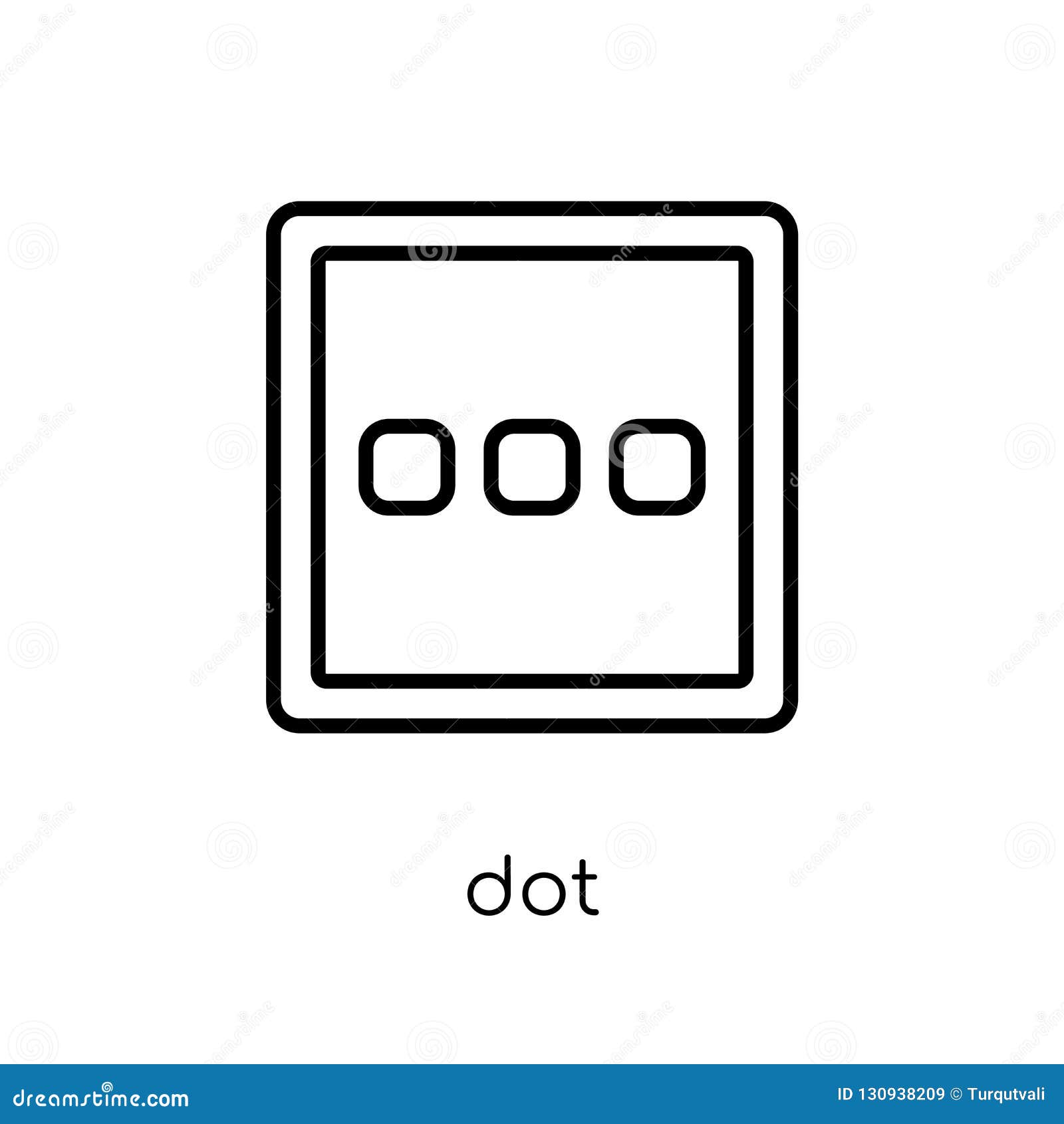 Dot Icon. Trendy Modern Flat Linear Vector Dot Icon on White Background ...
