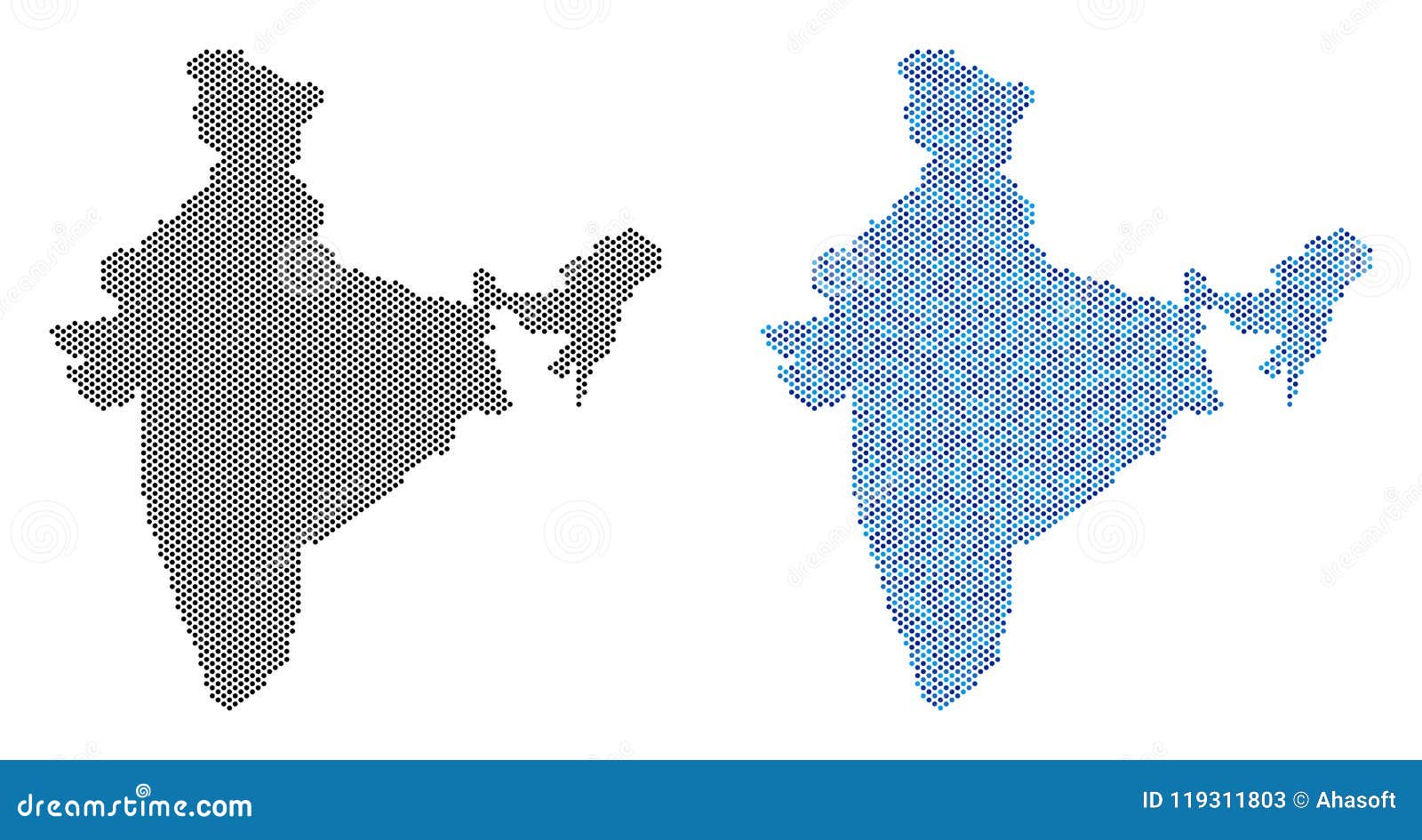 Dot India Map Abstractions ilustración del vector. Ilustración de ...