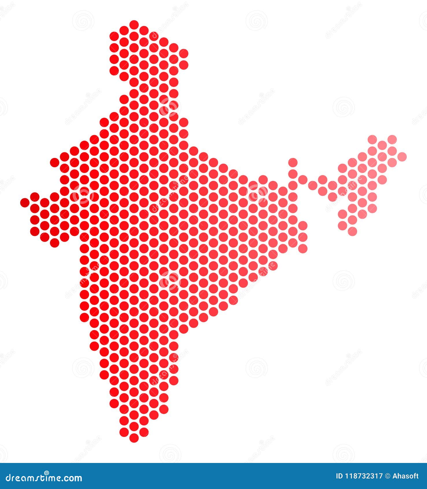 Dot India Map rouge illustration de vecteur. Illustration du asiatique ...