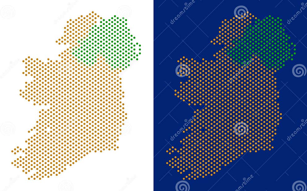 Dot Ireland Countries Map illustration de vecteur. Illustration du ...