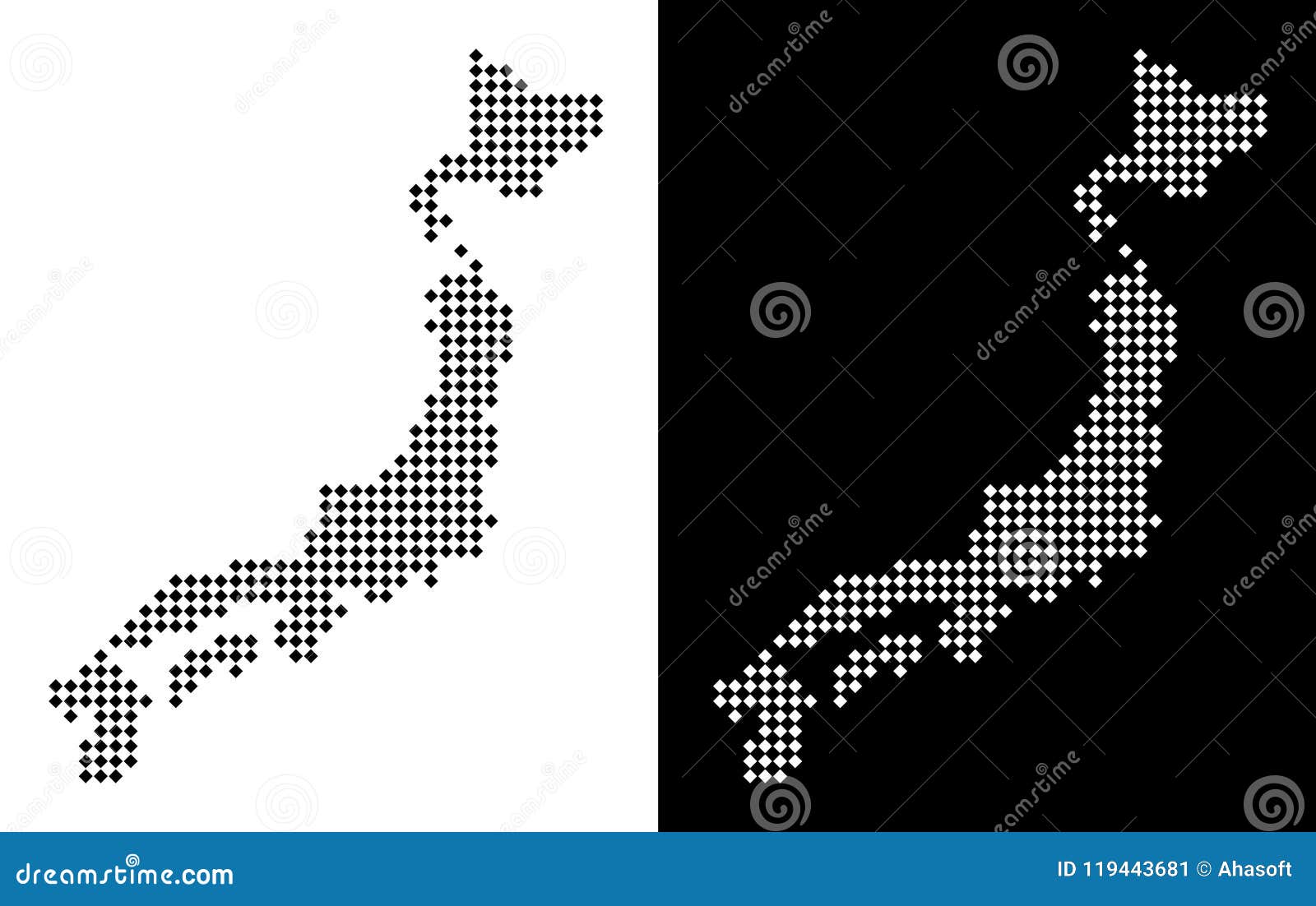 Dot Japan Map illustration de vecteur. Illustration du point - 119443681
