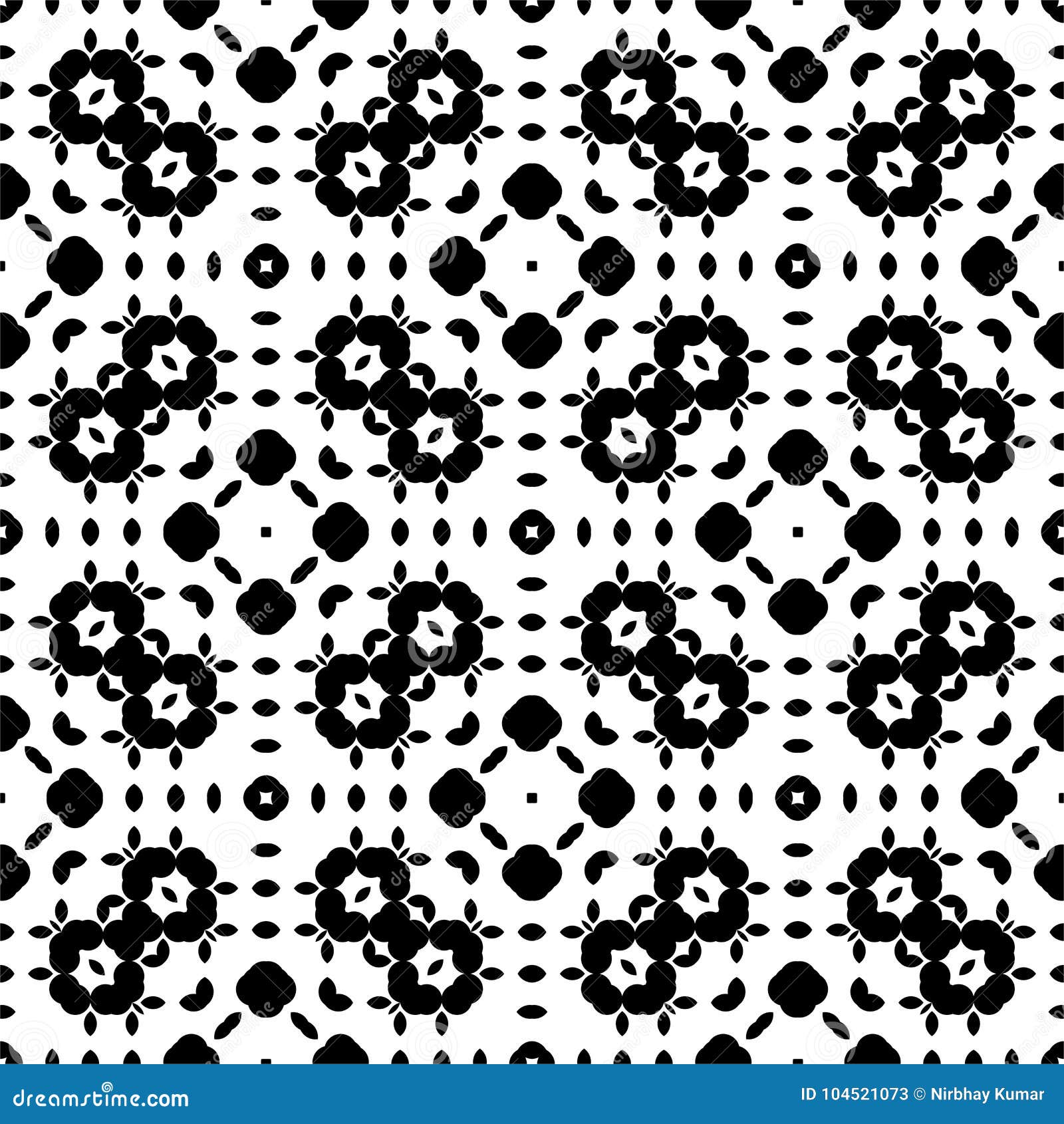 Dot and Leaf Seamless Pattern in White Background Stock Vector ...