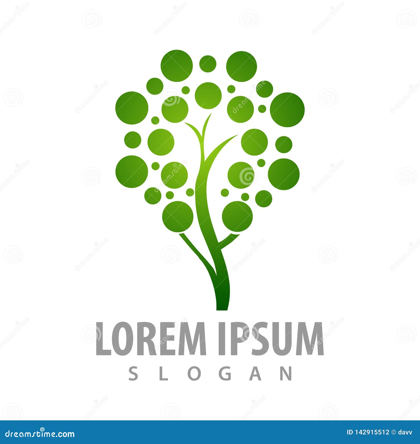 Dot Leaf Tree Concept Design. Symbol Graphic Template Element Vector ...