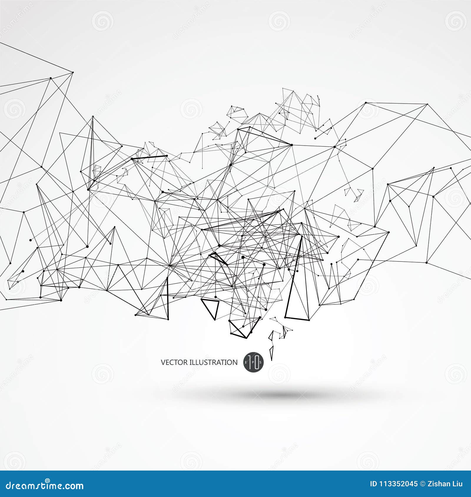 Dot Line Connected To the Abstract Graphics, the Meaning of Network ...