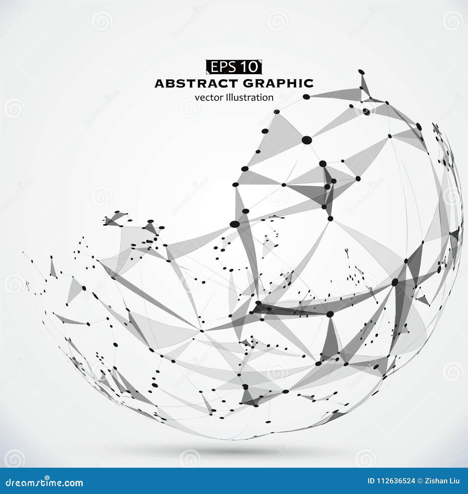 Dot, Line and Surface Consisting of Abstract Graphics. Stock ...