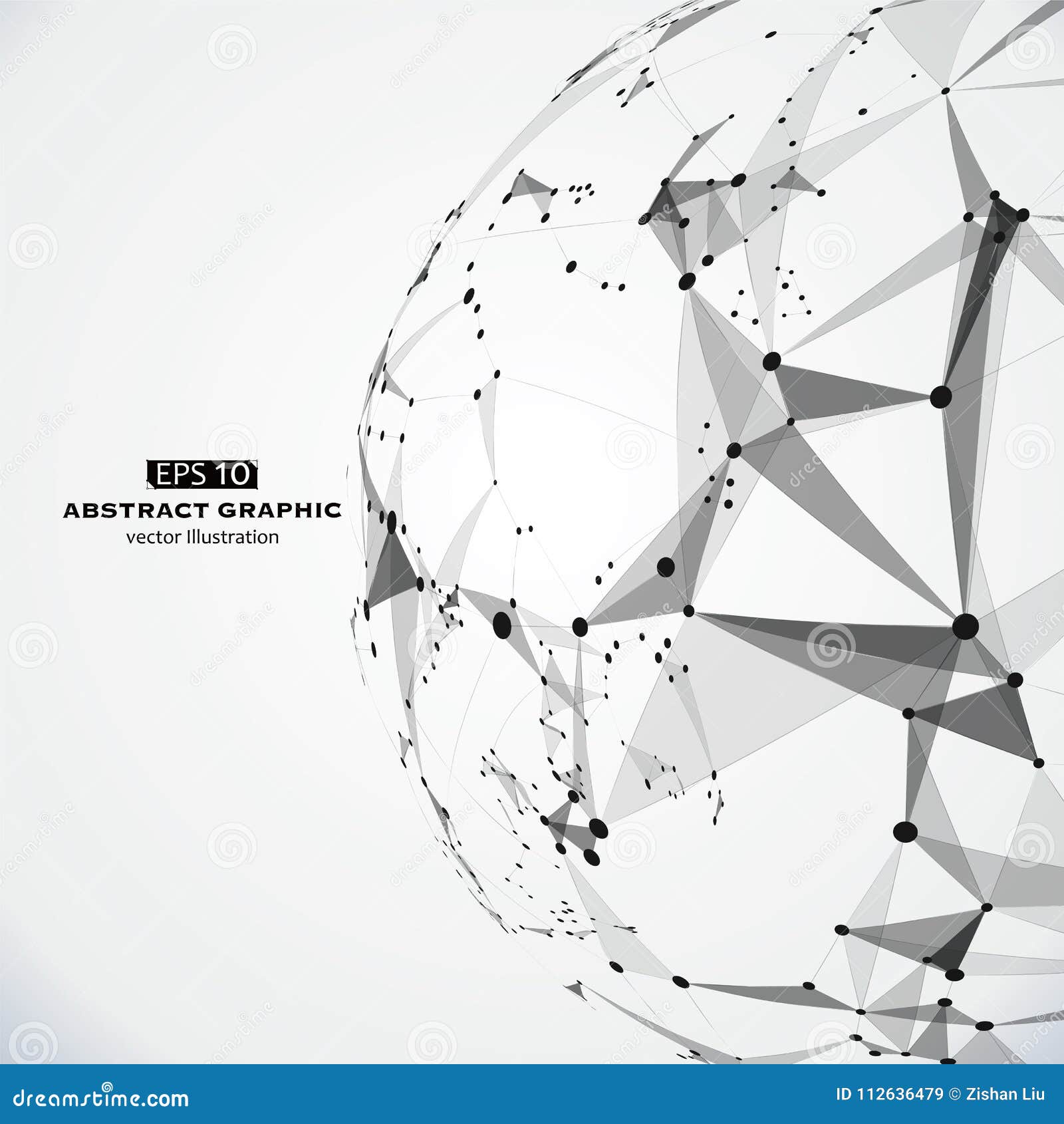 Dot, Line and Surface Consisting of Abstract Graphics. Stock Illustration - Illustration of ...