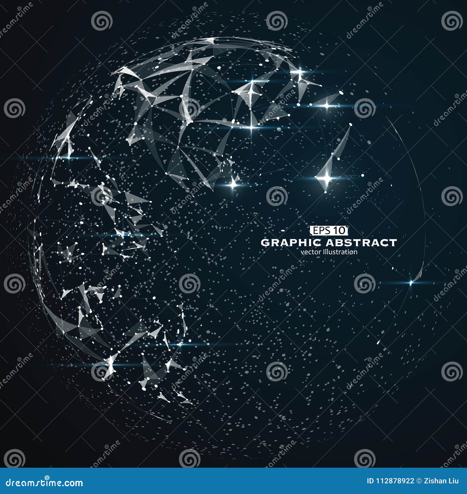 Dot, Line and Surface Consisting of Abstract Graphics. Stock Vector ...