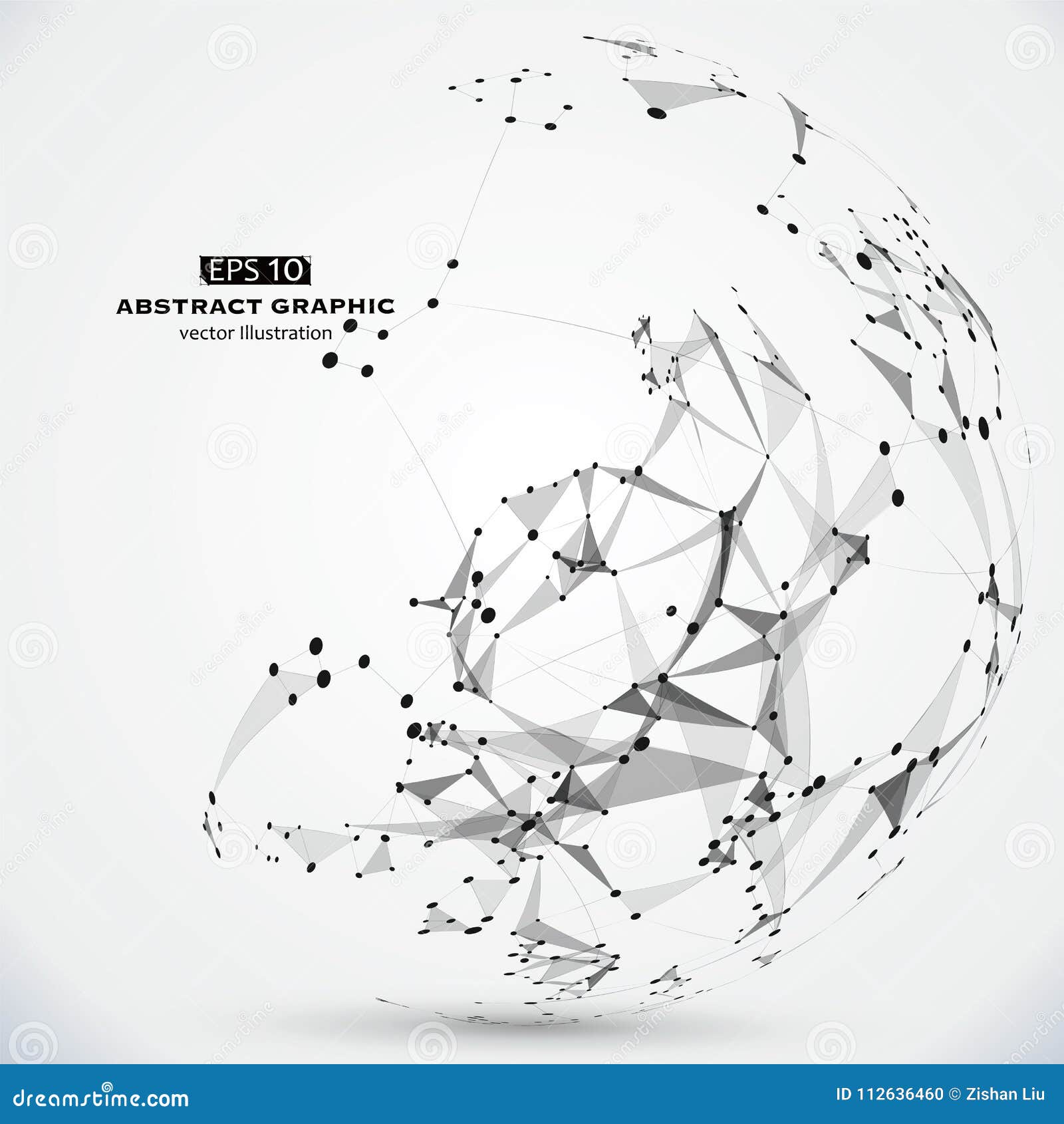 Dot, Line and Surface Consisting of Abstract Graphics. Stock Vector ...