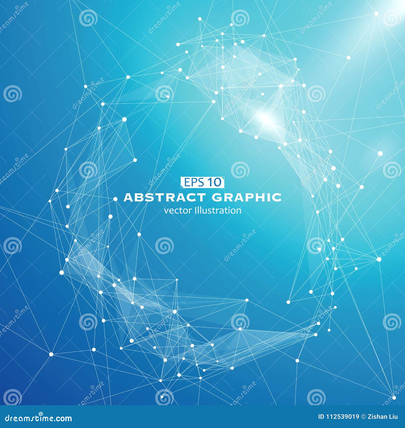 Dot, Line and Surface Consisting of Abstract Graphics. Stock ...