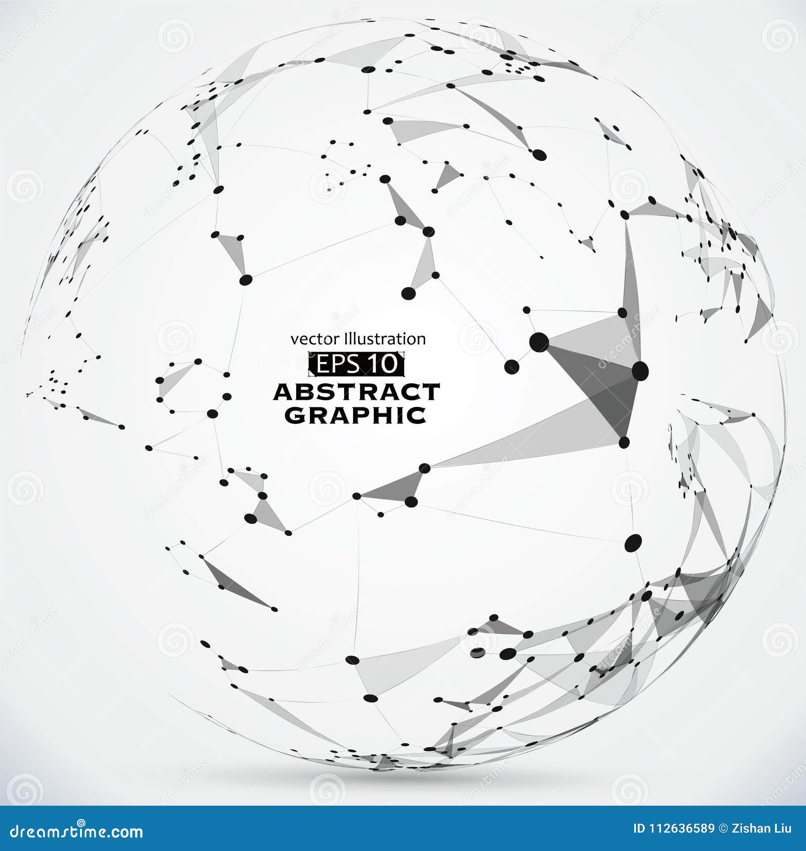 Dot, Line and Surface Consisting of Abstract Graphics. Stock Vector ...