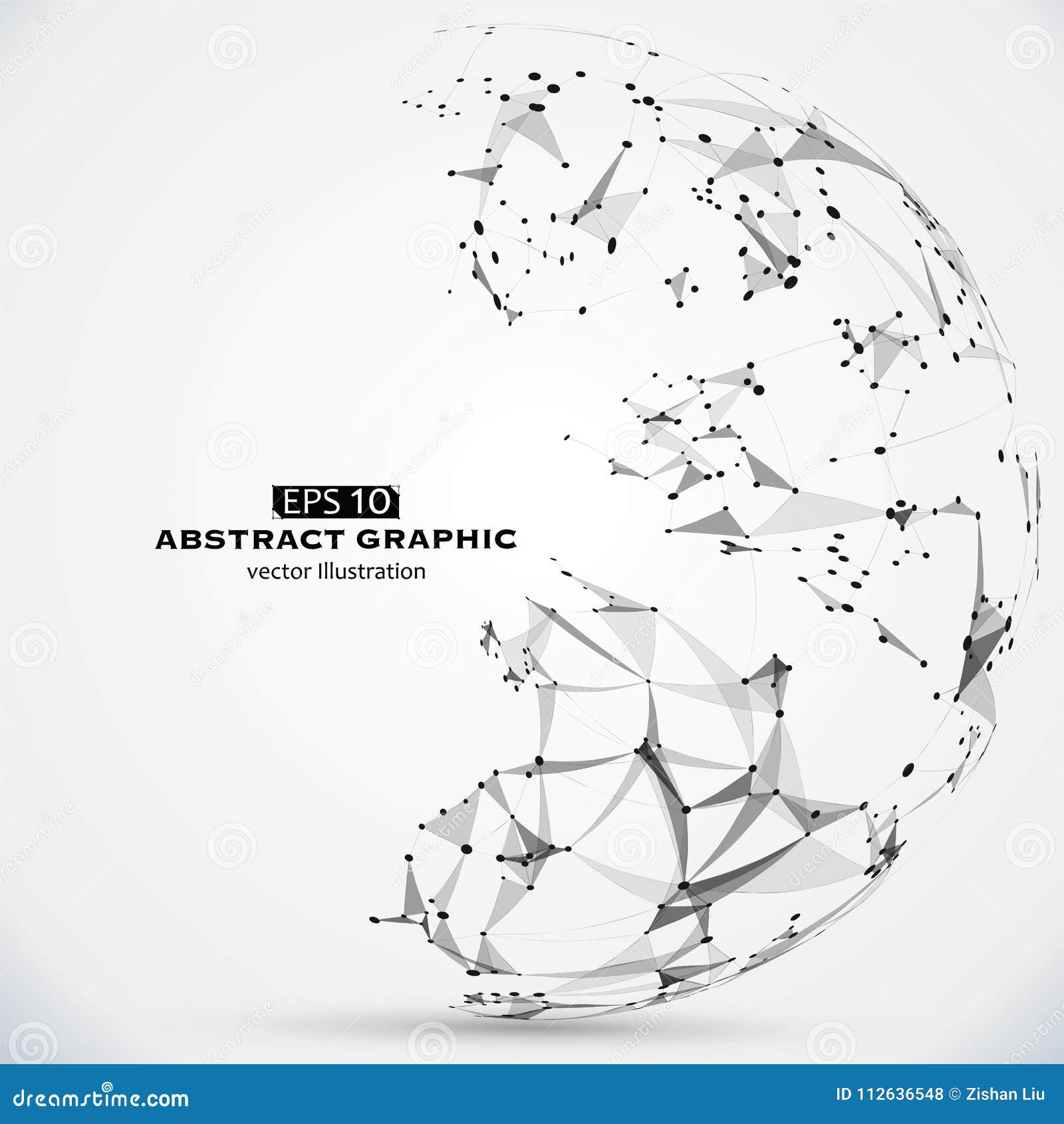 Dot, Line and Surface Consisting of Abstract Graphics. Stock ...