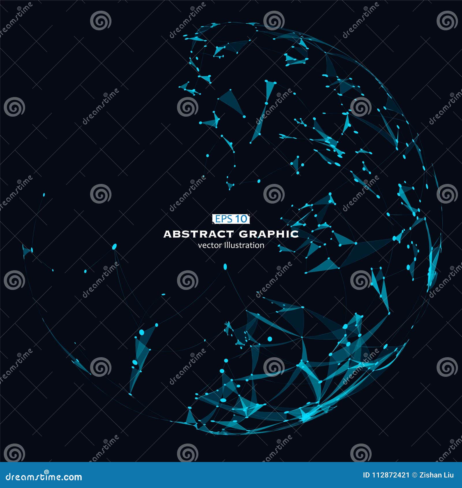 Dot, Line and Surface Consisting of Abstract Graphics. Stock ...
