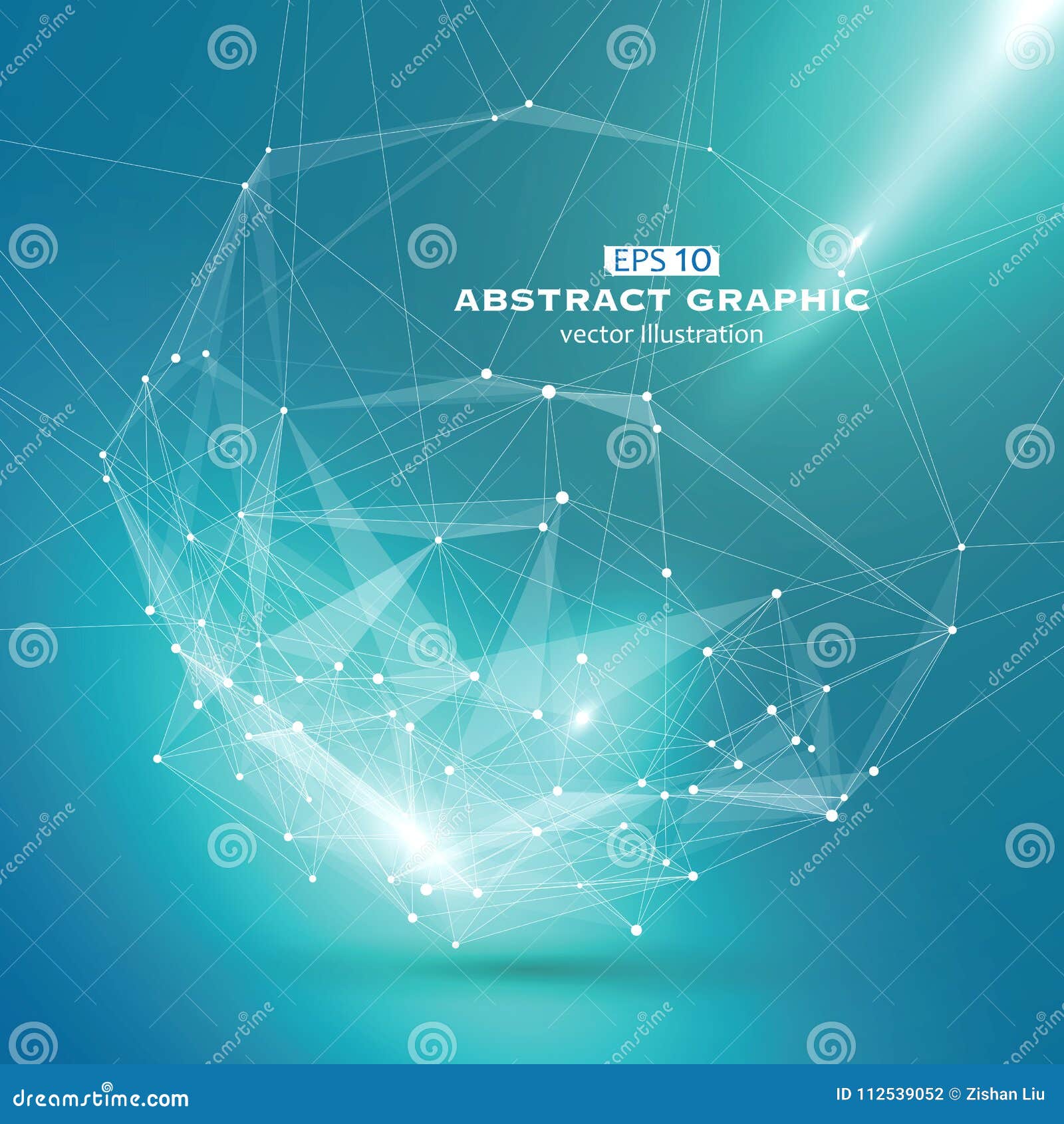 Dot, Line and Surface Consisting of Abstract Graphics. Stock Photo ...