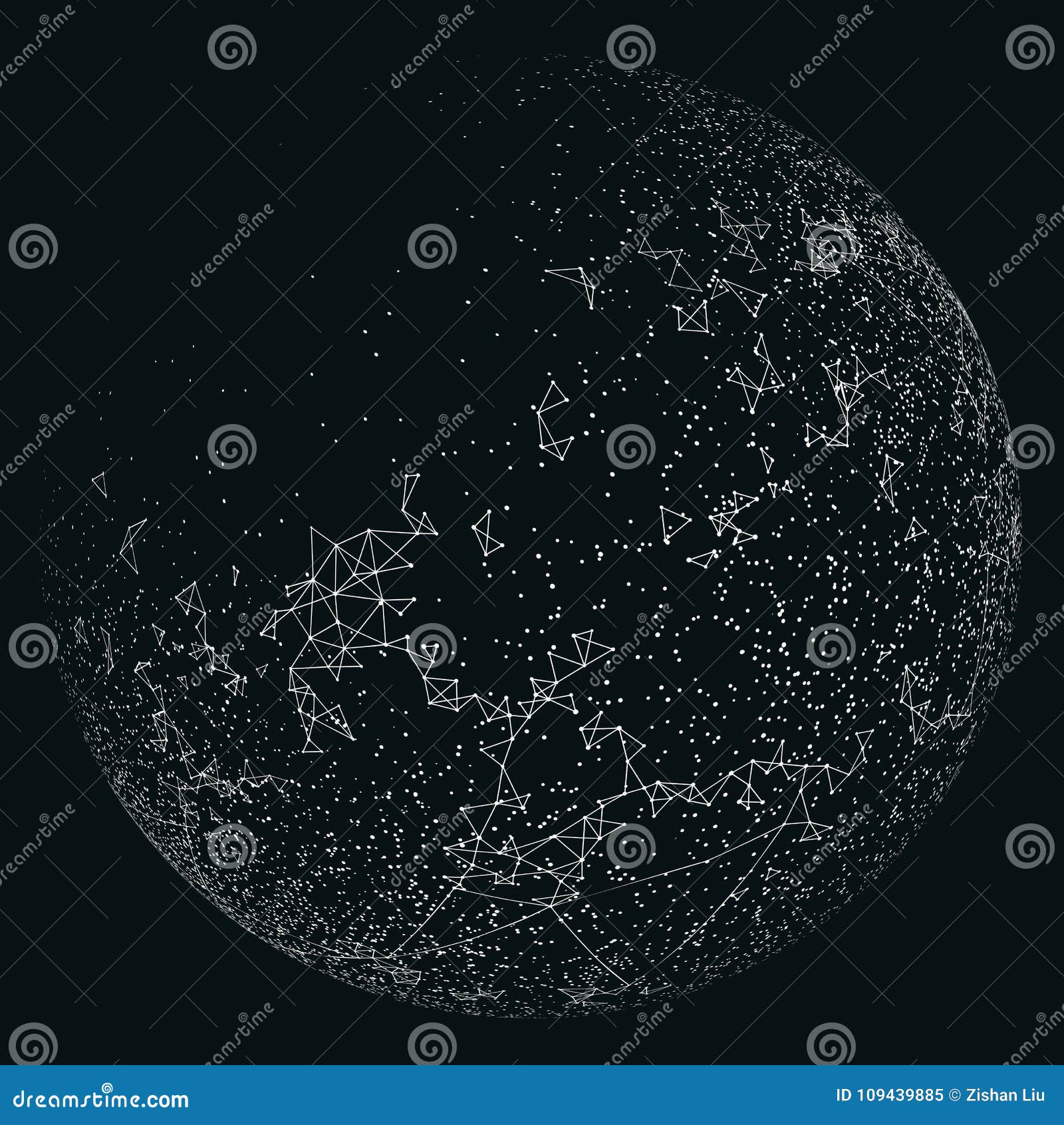 Dot, Line and Surface Consisting of Abstract Graphics. Stock Vector ...