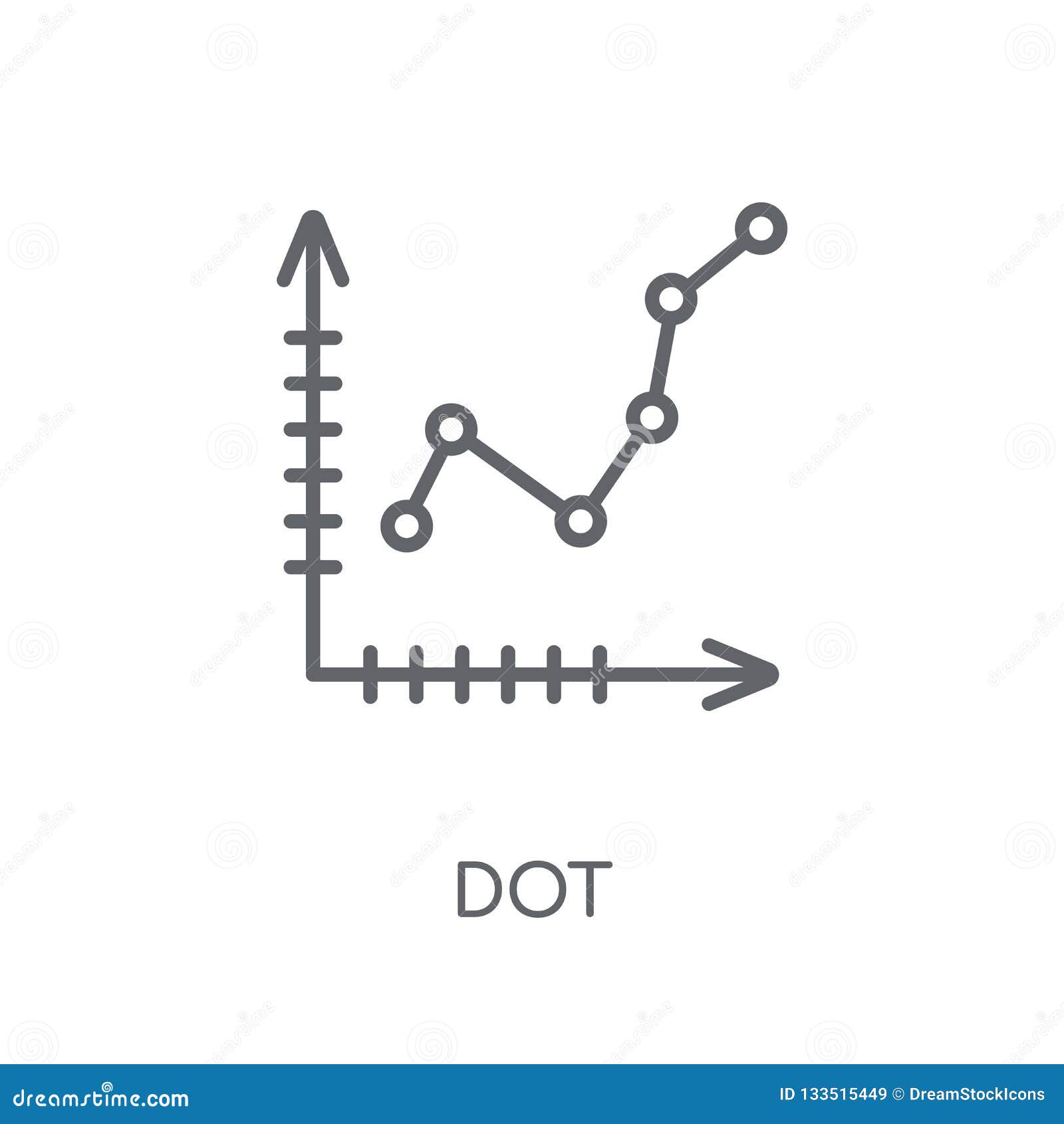 Dot Linear Icon. Modern Outline Dot Logo Concept on White Backgr Stock ...