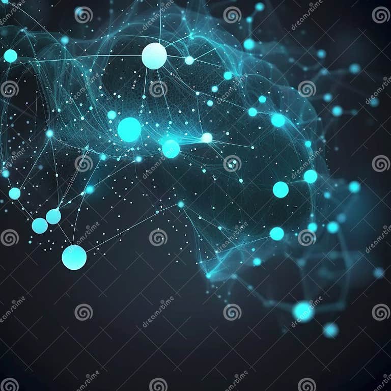 Dot and Lines Abstract Network Background. Tech Mesh As Concept for ...