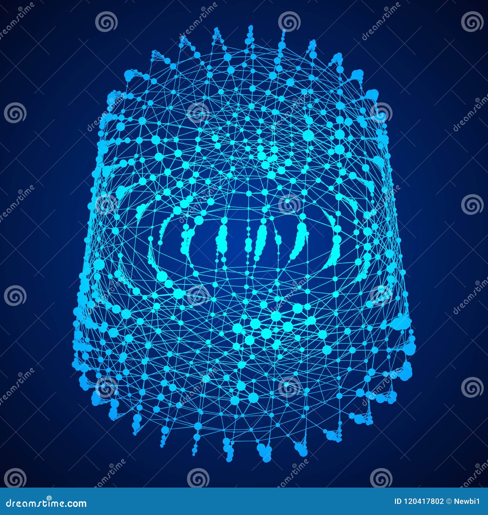 Dot and lines cylinder stock vector. Illustration of choices - 120417802