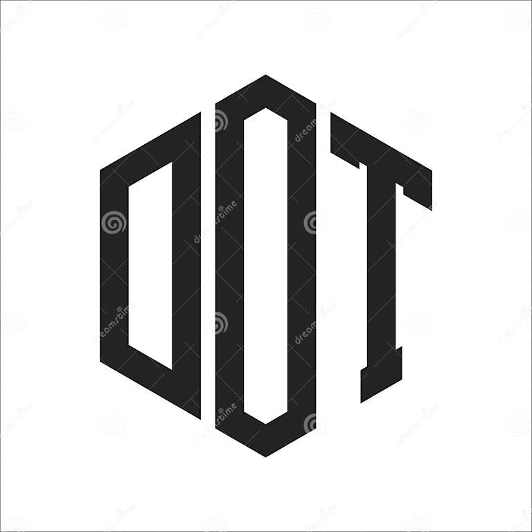 DOT Logo Design. Initial Letter DOT Monogram Logo Using Hexagon Shape ...