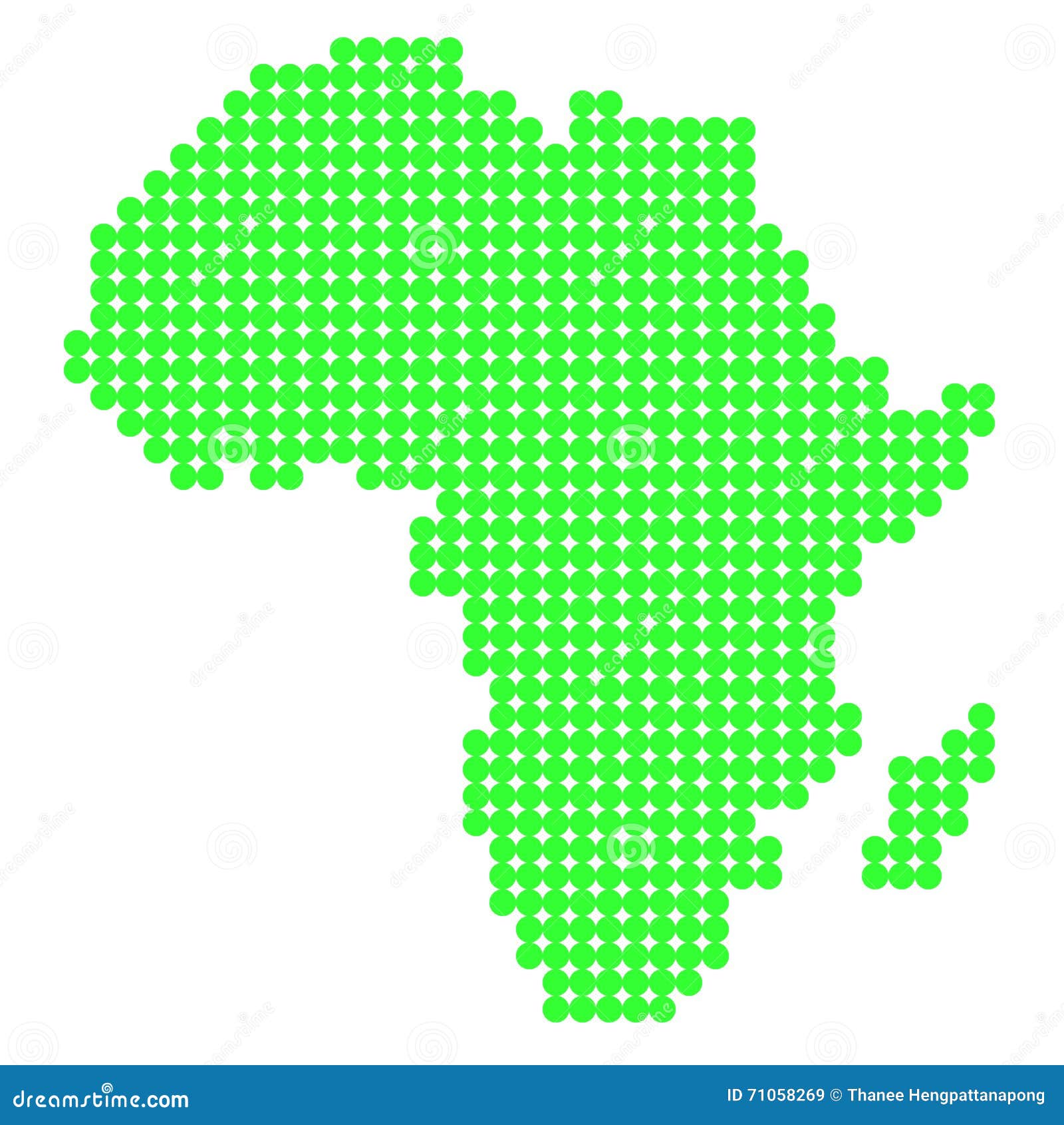 Dot map Africa stock vector. Illustration of education - 71058269