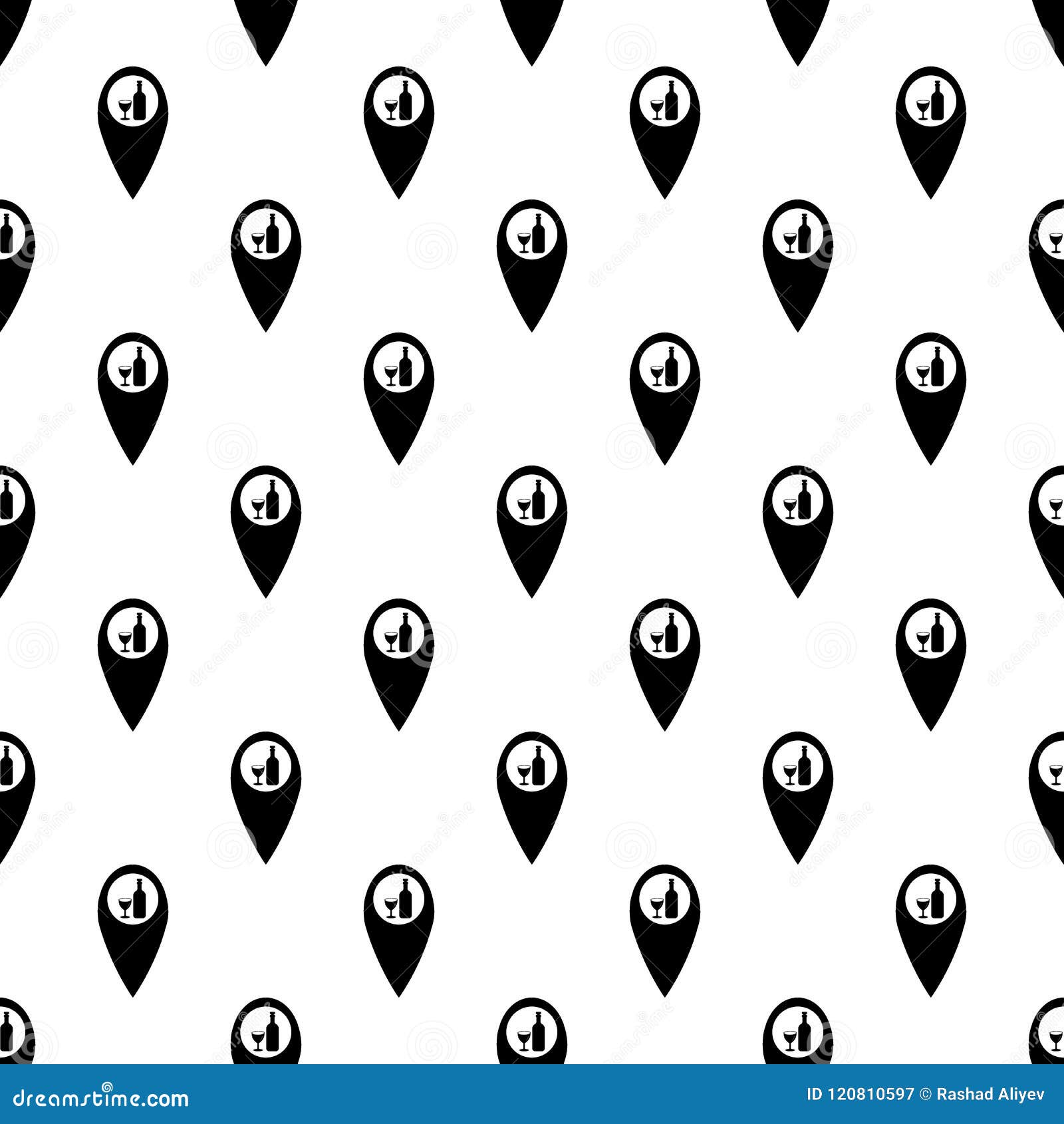Dot on the Map Bar Icon in Pattern Style Stock Illustration ...