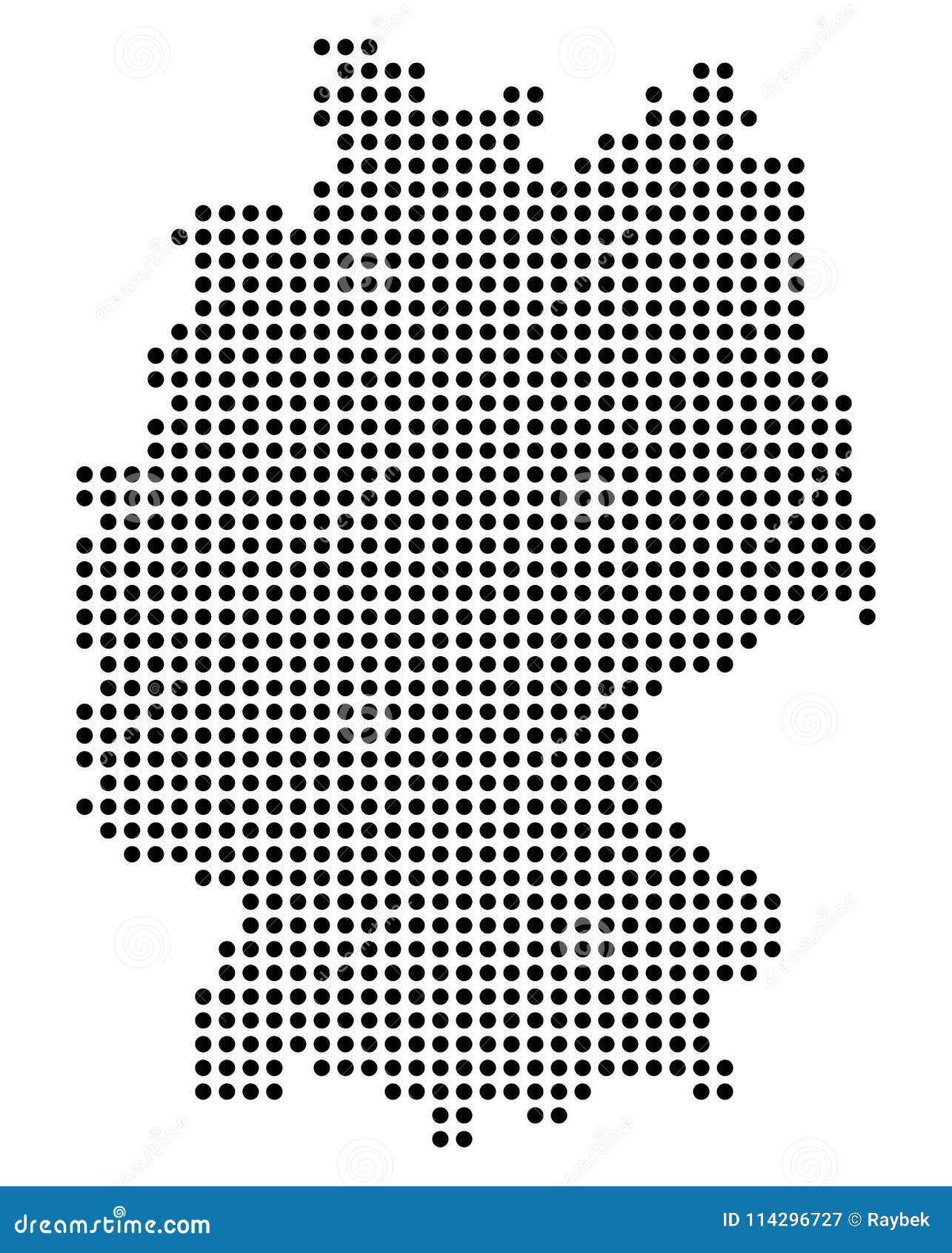 Dot map of Germany stock illustration. Illustration of contour - 114296727