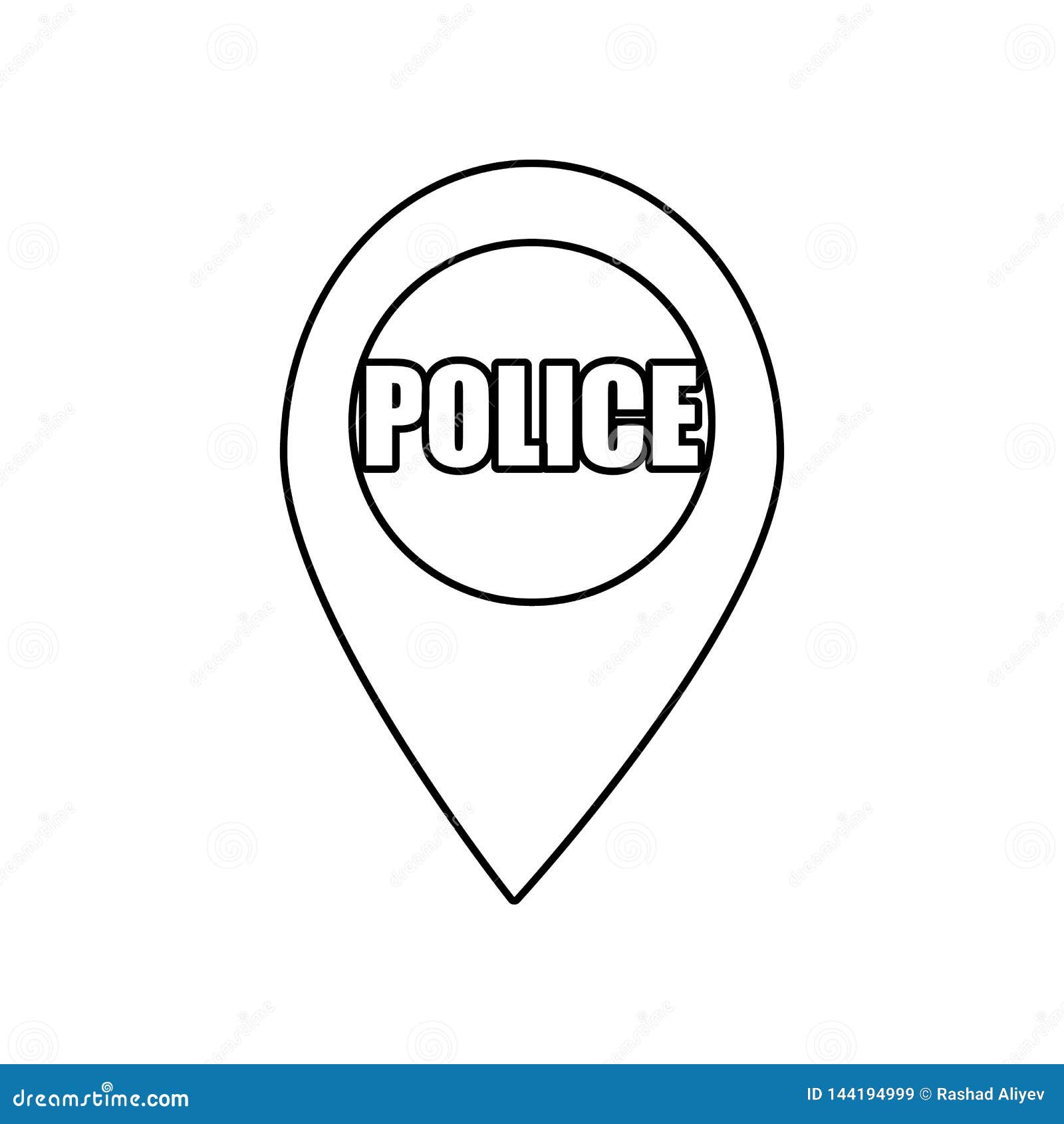 Dot on the Map of the Policeman Icon. Element of Police for Mobile ...