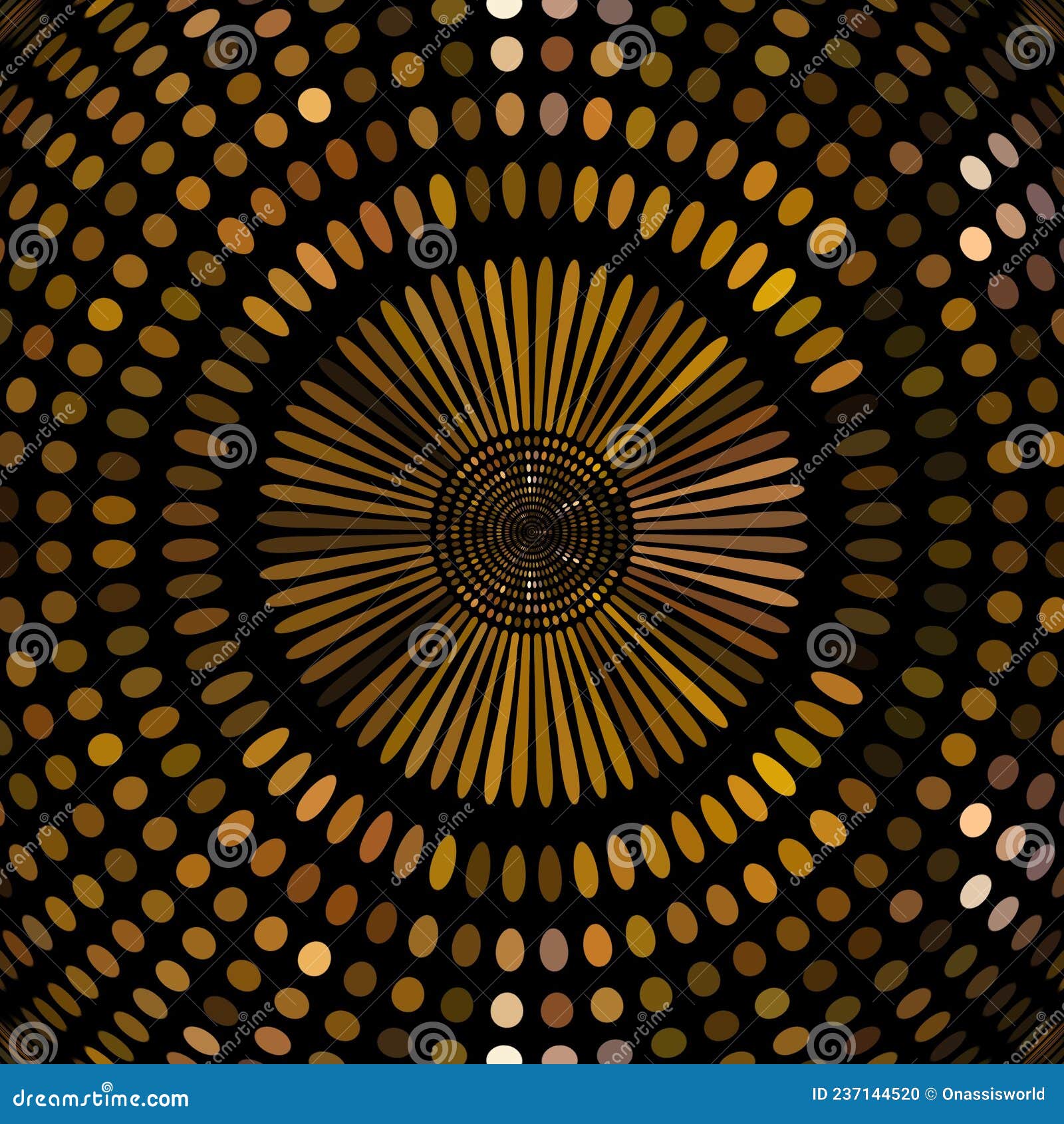 Dot Matrix Shapes and Blurs Abstract Background Stock Illustration ...