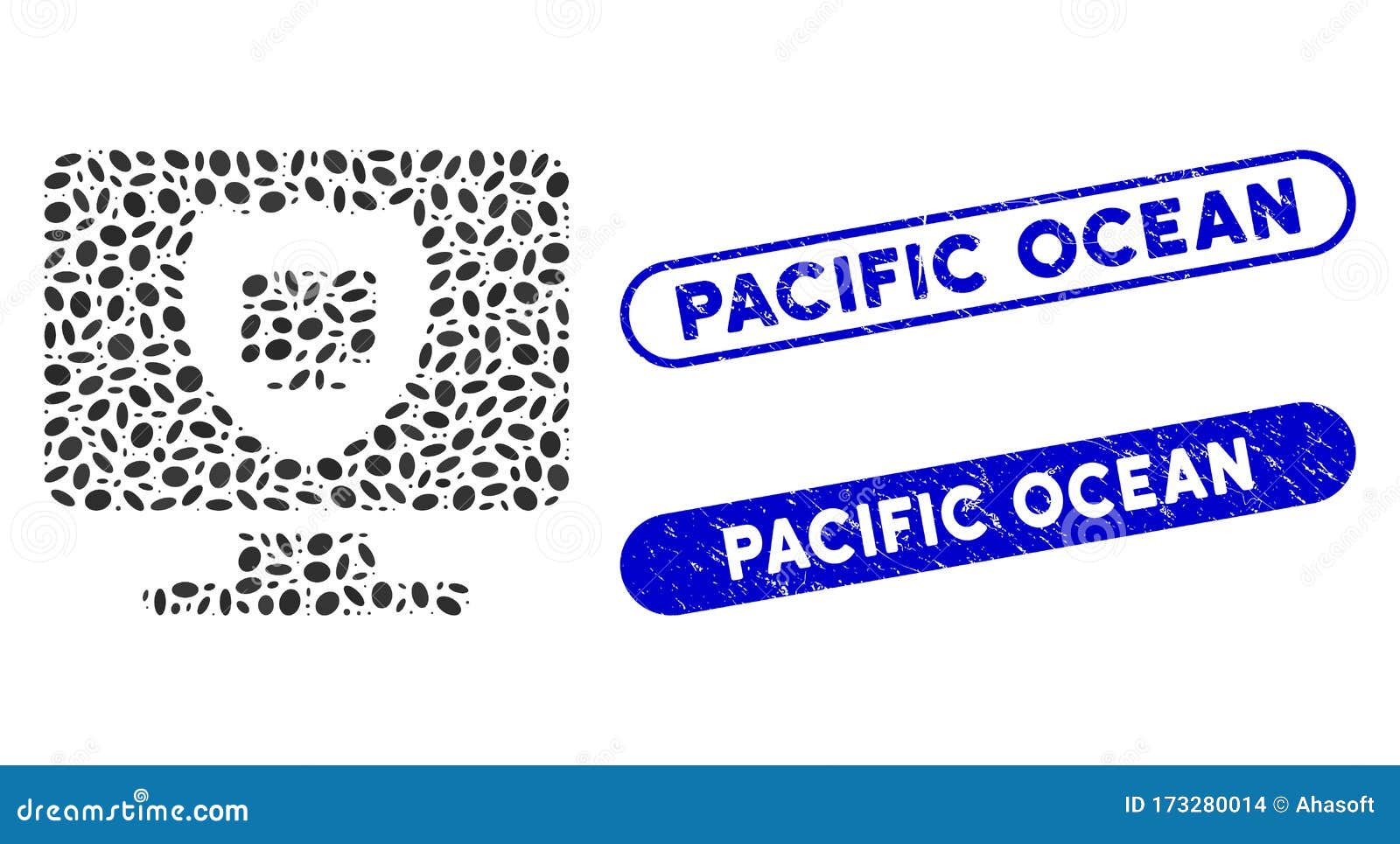 Mosaic Computer Administrator Icon With Coronavirus Scratched ...