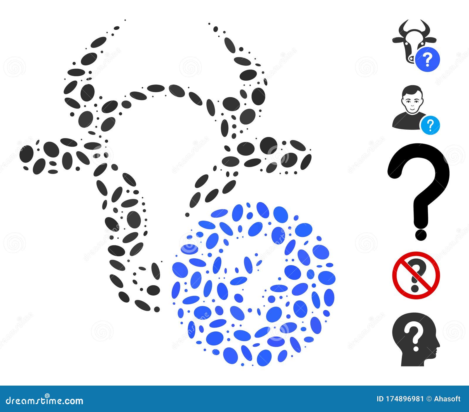 Dot Mosaic Cow Unknown Status Stock Illustration - Illustration of ...
