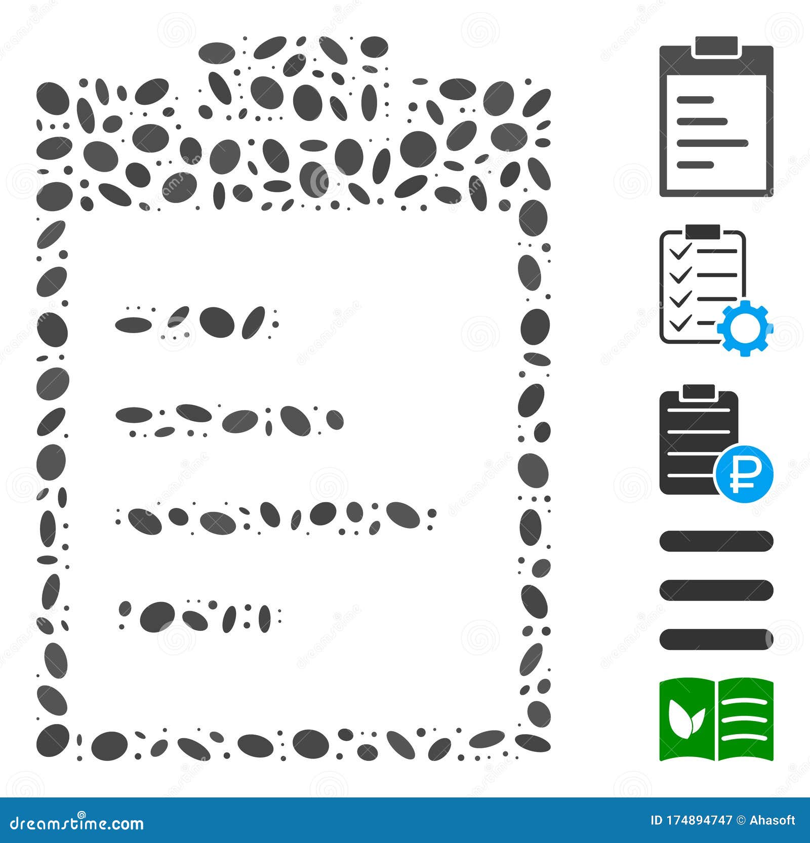 Dot Mosaic Inventory Pad stock illustration. Illustration of design ...