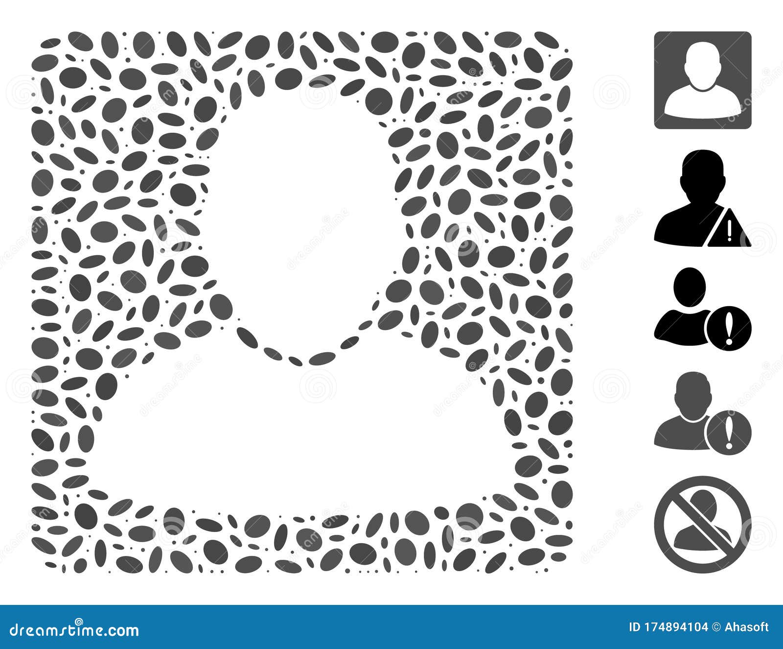 Dot Mosaic Man Vcard stock illustration. Illustration of elliptic ...