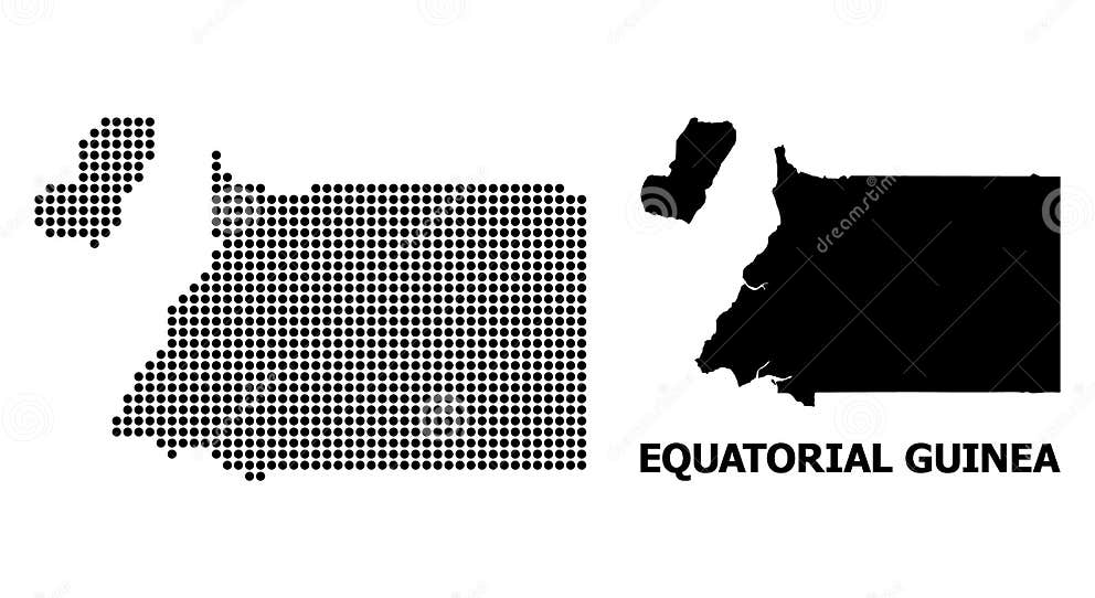 Dot Mosaic Map of Equatorial Guinea Stock Illustration - Illustration of collage, equatorial ...
