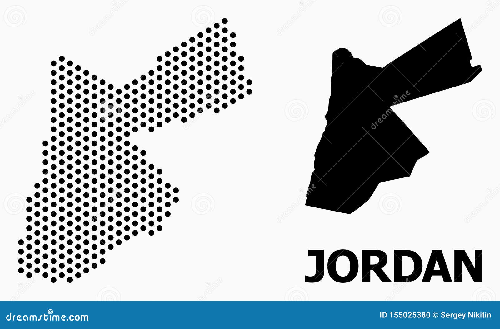 Dot Mosaic Map of Jordan stock vector. Illustration of abstraction ...