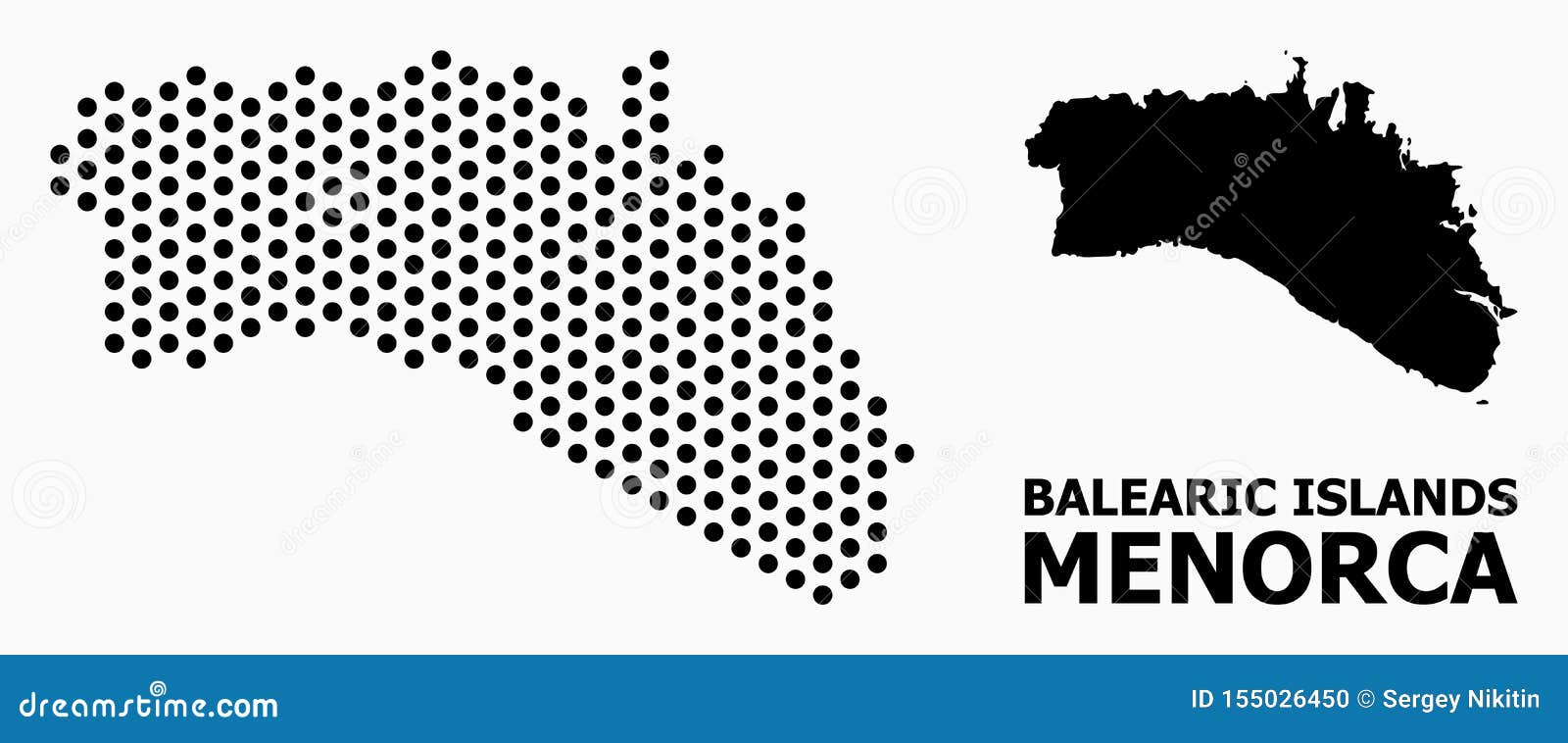 Menorca Island Map - Cdr Format Cartoon Vector | CartoonDealer.com ...